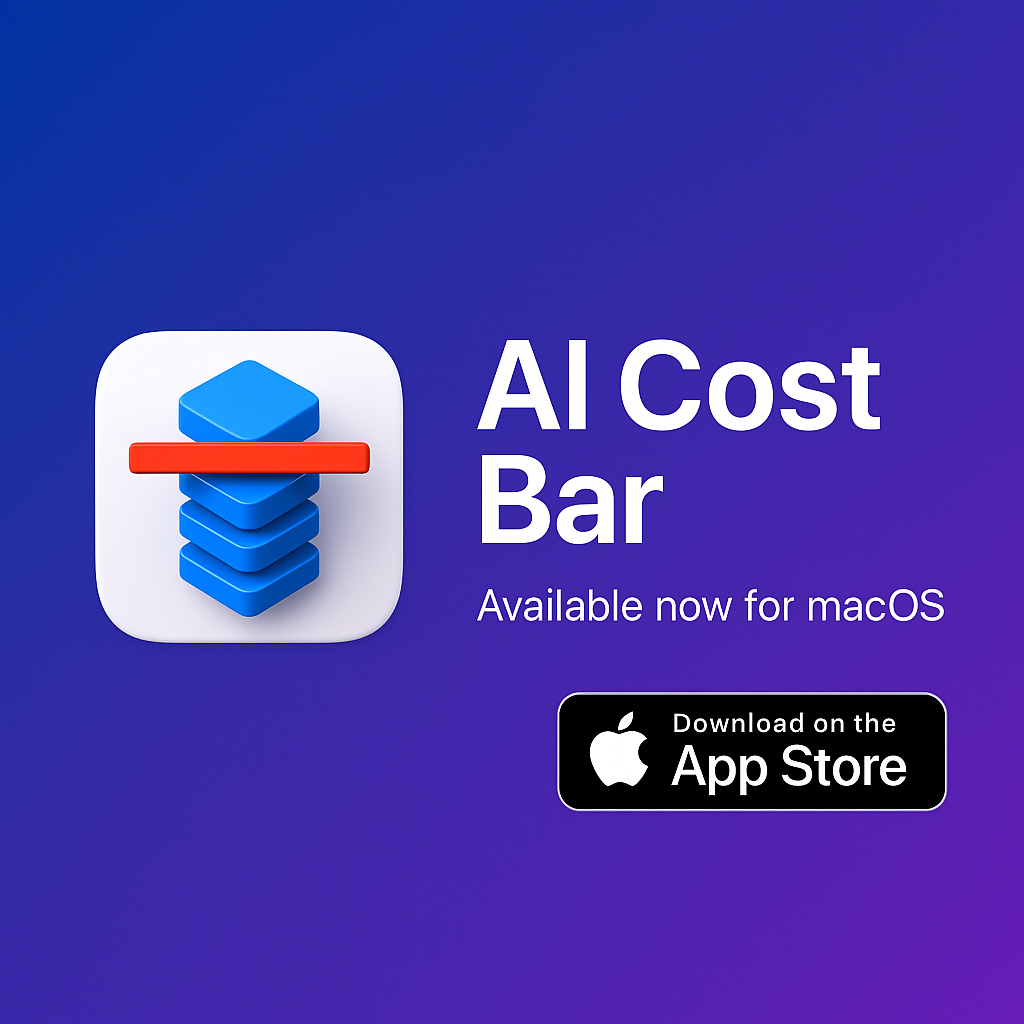 AI Cost Bar - LLM API Cost Calculator for OpenAI, Anthropic, and Azure | Mac Menu Bar App